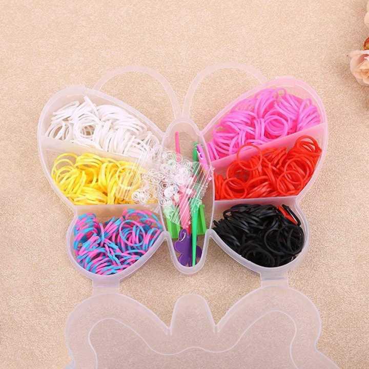 "Rainbow Color DIY Loom Band Kit - Butterfly Shape | Premium Quality ...