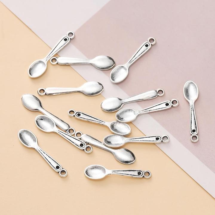 St. kunkka 10Pcs Alloy Pendant Mini Cute Spoon Pendant for DIY Jewelry ...