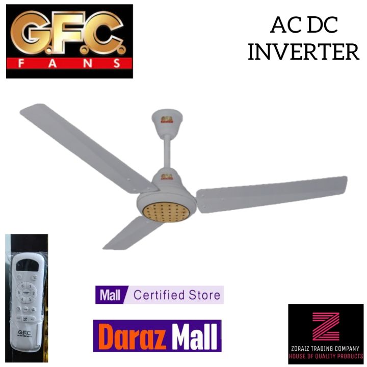 GFC Fan Ceiling 56 Inch Ravi Plus Model AC DC Inverter Remote Control ...