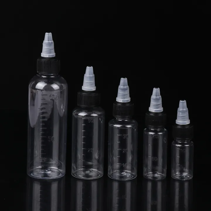 10/20/30/50/100ml Empty Hair Dye Bottle Twist Top Cap Refillable ...