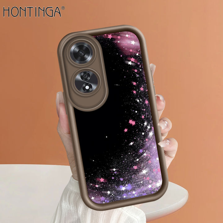 Hontinga for OPPO A60 Back Cover Star Glitter Pattern Case Ladder Soft ...