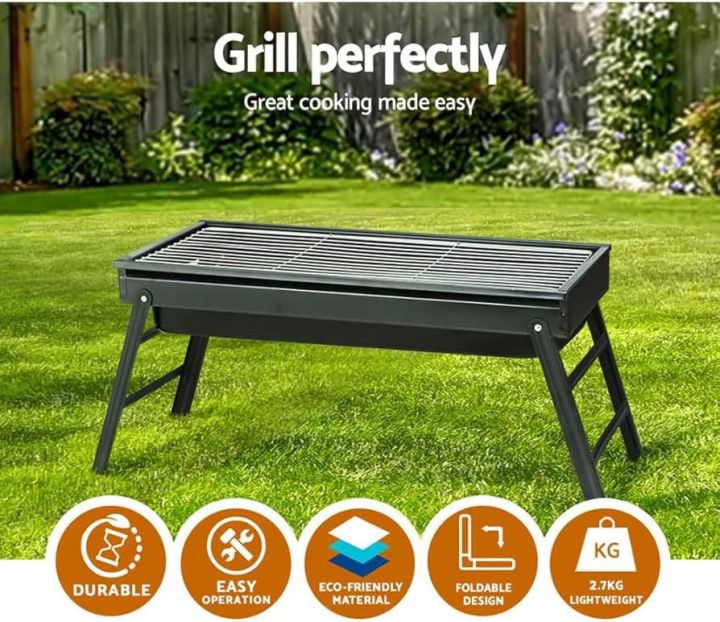 Ashtray BBQ Grill, Charcoal Grill With Stand, Drawer Type Ash ...