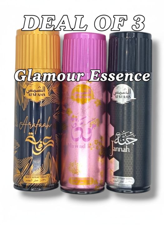 Deal of 3 | Al Shams Body Spray Combo – Arafah, Mawaddah & Jannah ...