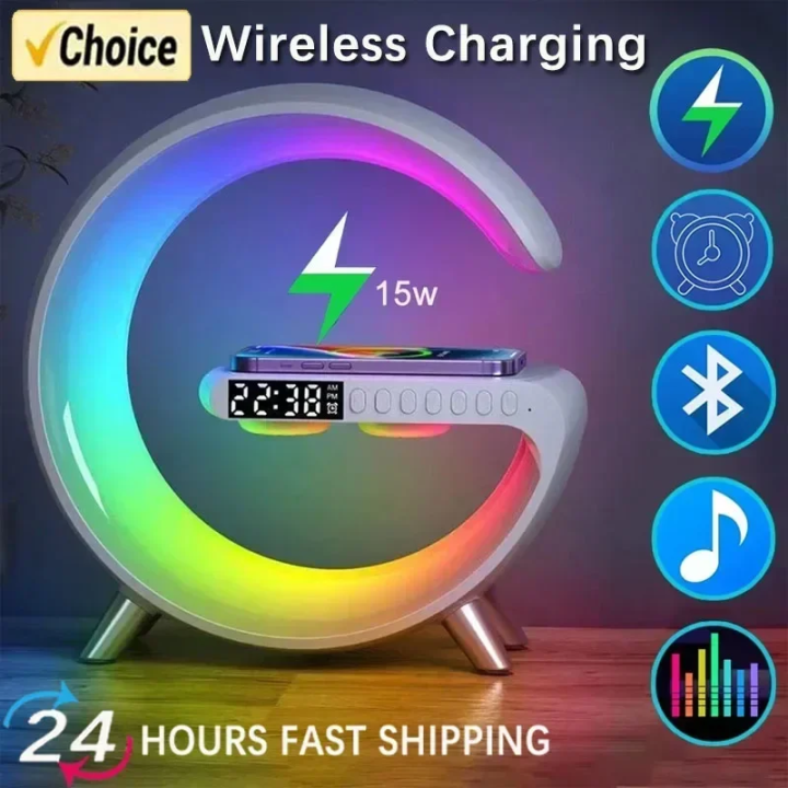 G63 speaker wireless charger phone holder TF card RGB built-in night ...