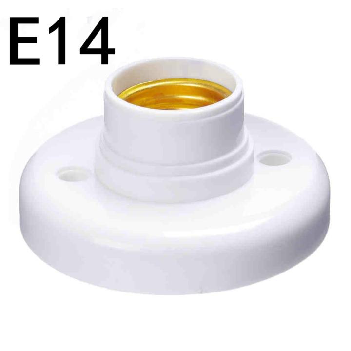 E14 E27 Edison Screw Cap Socket White Ceiling Light Lamp Bulb Fixing ...