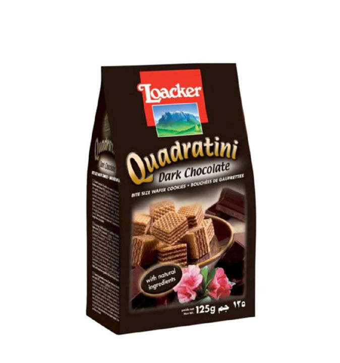 Loacker Quadratini Dark Chocolate Waffer 125g | Daraz.pk