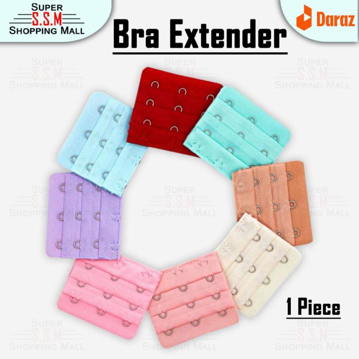 (Pack Of 1) 3 Hook Bras Strap Bra Band Extender Multi Color | Daraz.pk
