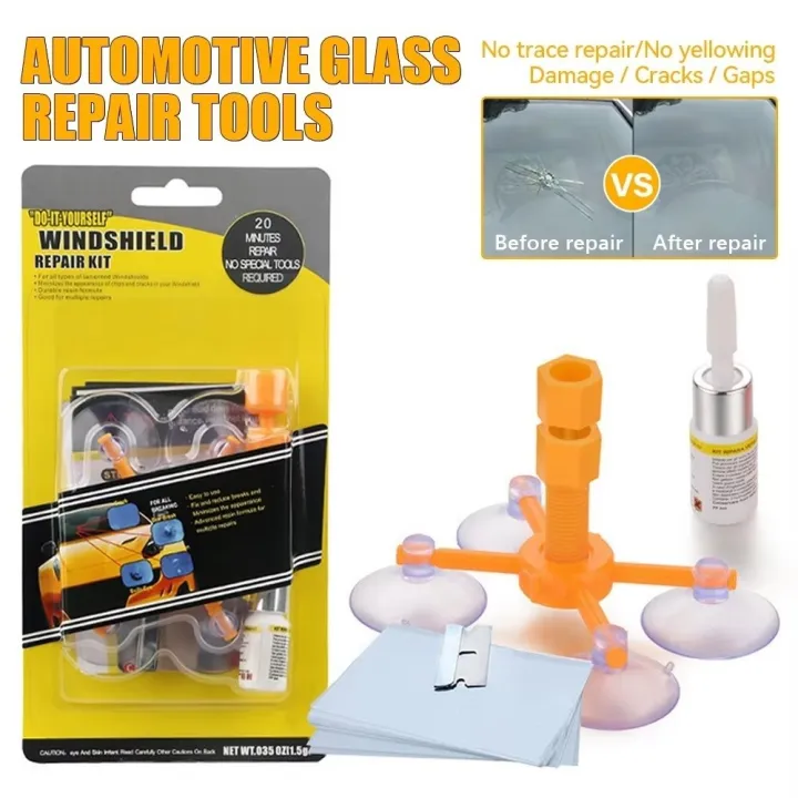 Professional Resin Sealer Windshield Repair Kit Strong Suction Cup ...