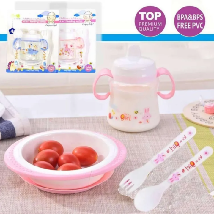 Baby 4 Pcs/Set Bowl Set Child Creative Anti-fall PP Microwave Tableware ...