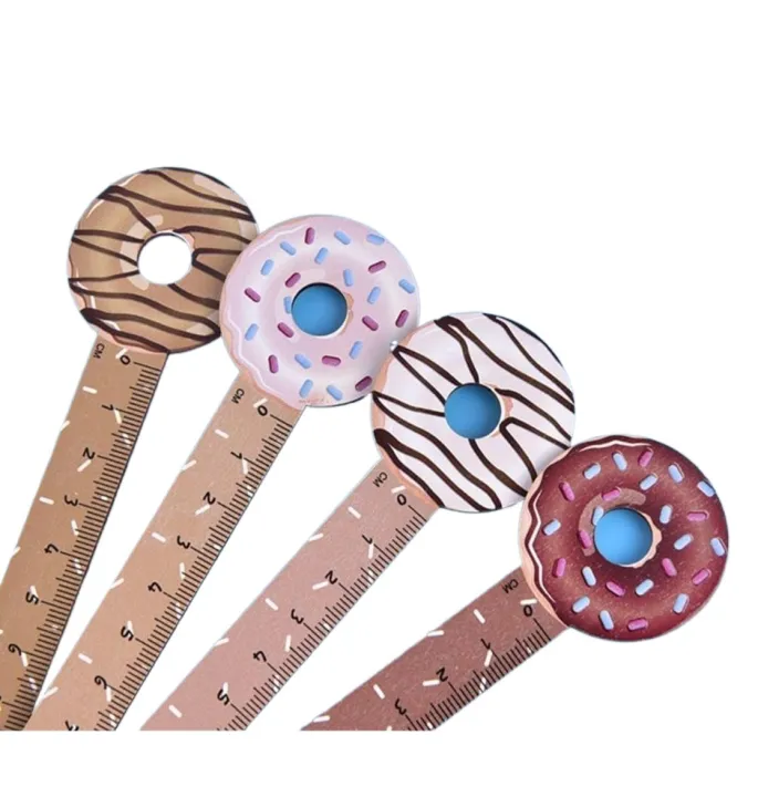 Wooden Ruler Donut Design, School Ruler For Kids, Stylish Scales for ...