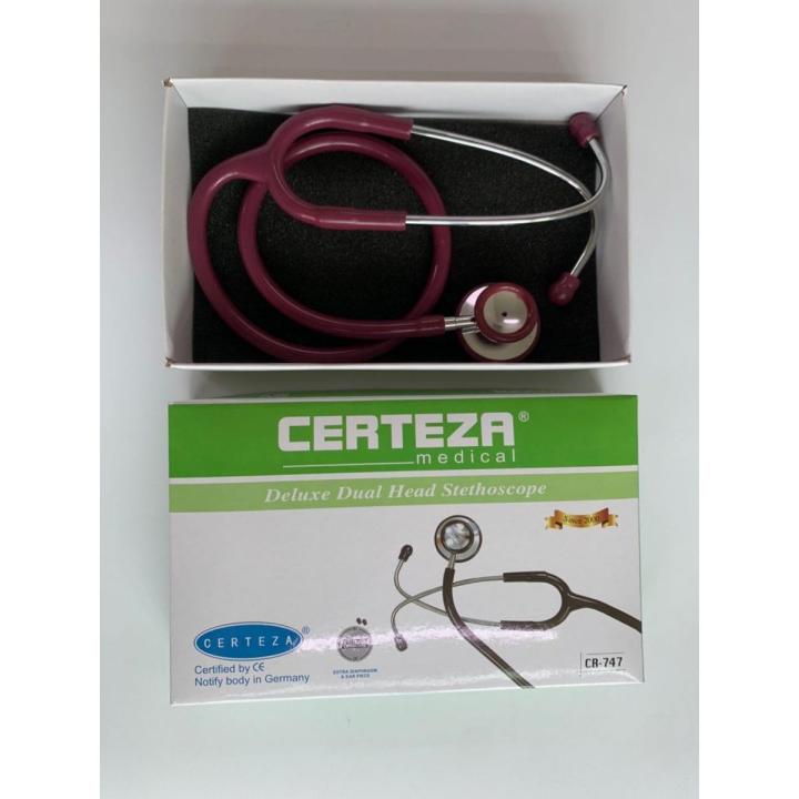 Certeza CR 747X Burgundy – Adult Inner Spring Dual Head Stethoscope ...