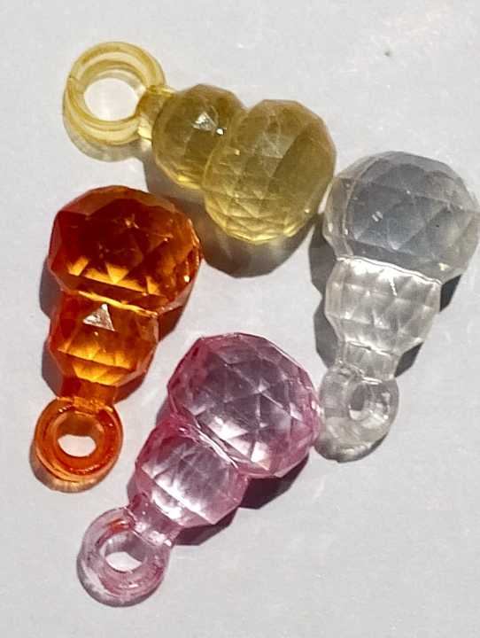 Beads for DIY Crafts. White, Yellow, Pink, and Orange Drop Tussle ...