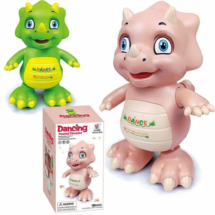 Dancing Dinosaur Toy - Robot Dinosaur for Kids with 3D Flashing Lights ...