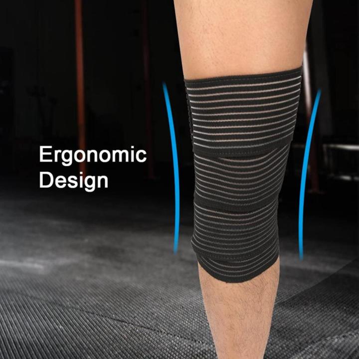 Elastic Knee Wrap Compression Bandage Brace Support for Legs Movement ...