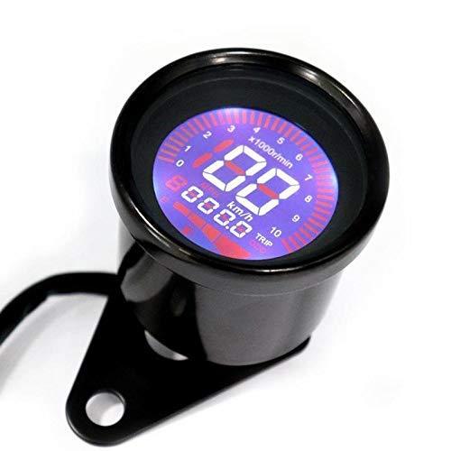 Universal Digital Motorbike Speedometer Tachometer Oil Level Meter LCD ...