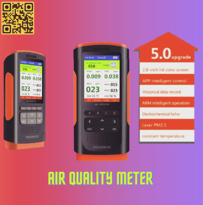 AIR QULITY Detector WP6932 Portable Air Quality Monitor Color Display | Daraz.pk