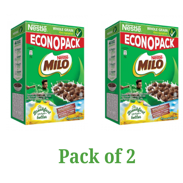 Nestlé Cereal Milo Breakfast 450g – Pack of 2 | Energizing Chocolate ...