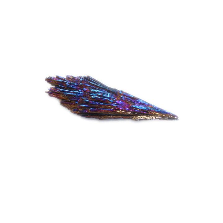 Rainbow Aura Natural Quartz Flame Feather Mineral Specimen Healing Jet ...
