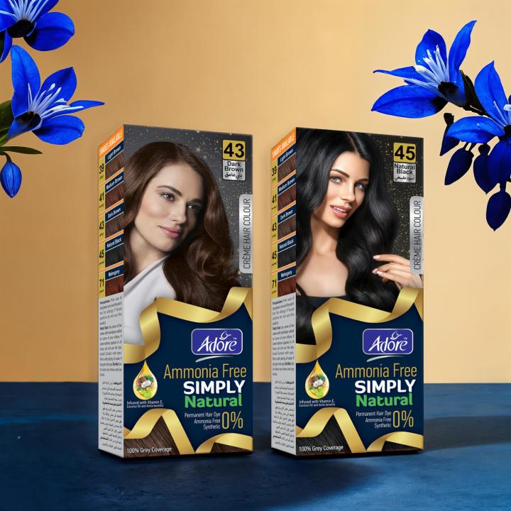 Adore Hair Color – Simply Natural Crème – 100% Grey Coverage – Vitamin ...