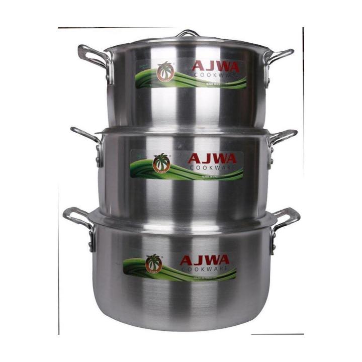 Ajwa Stainless Steel Metal Finish 3pc Cooking Set Utensils Size: 7 - 9 ...