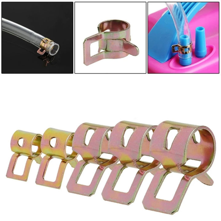 Car Accessories Air Tube Clamps Metal Fastener 6-15mm Spring Band Hose ...