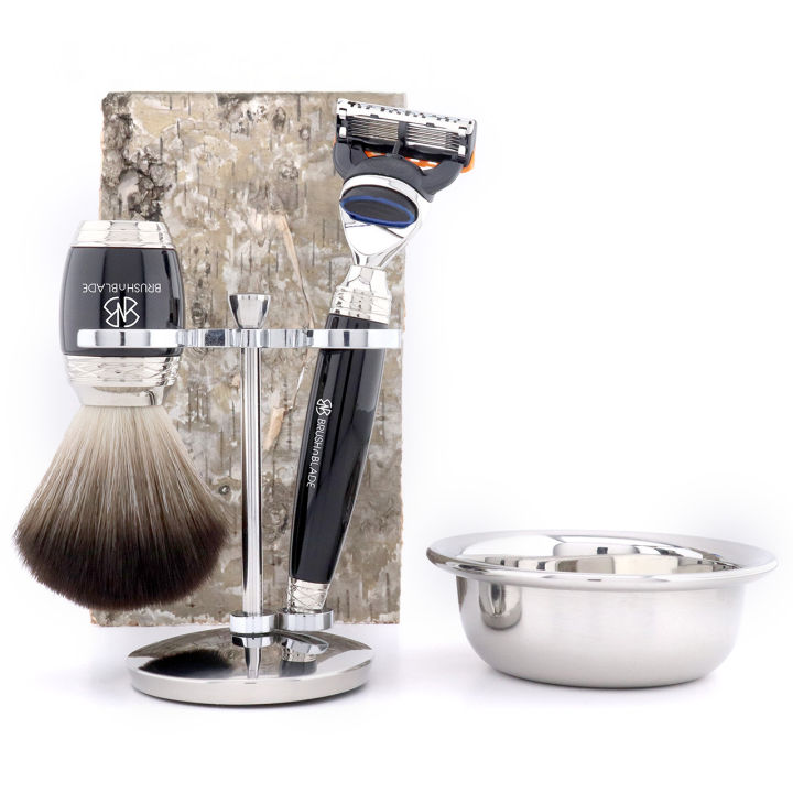 BrushnBlade Superior 5 Edge Razor Shaving Set for Men – Premium 4 Pcs ...