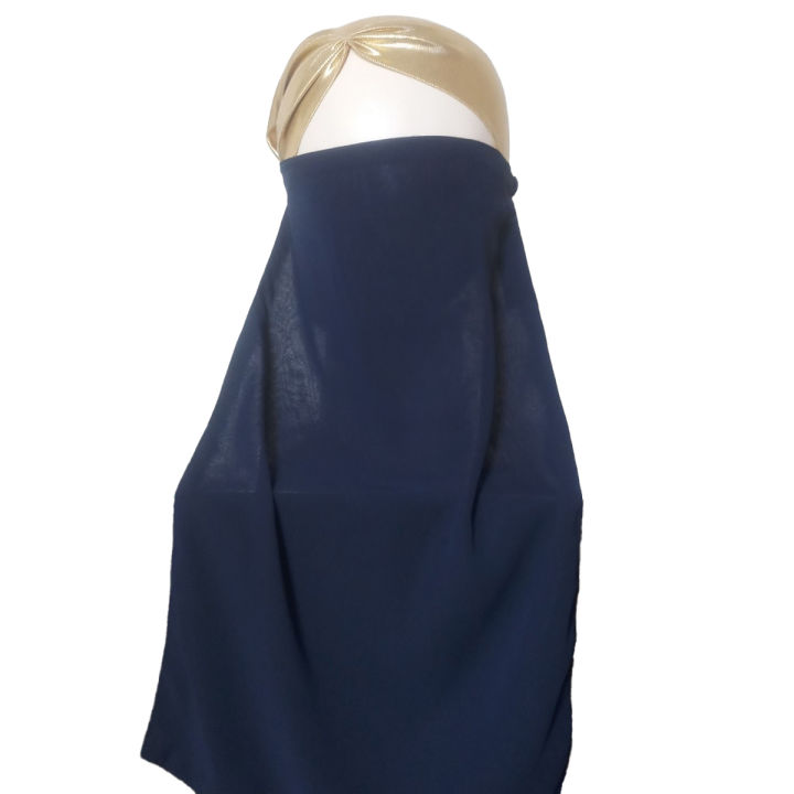 Niqab Patti, Half Veil, Half Niqab, Dark Blue Niqab Patti | Daraz.pk