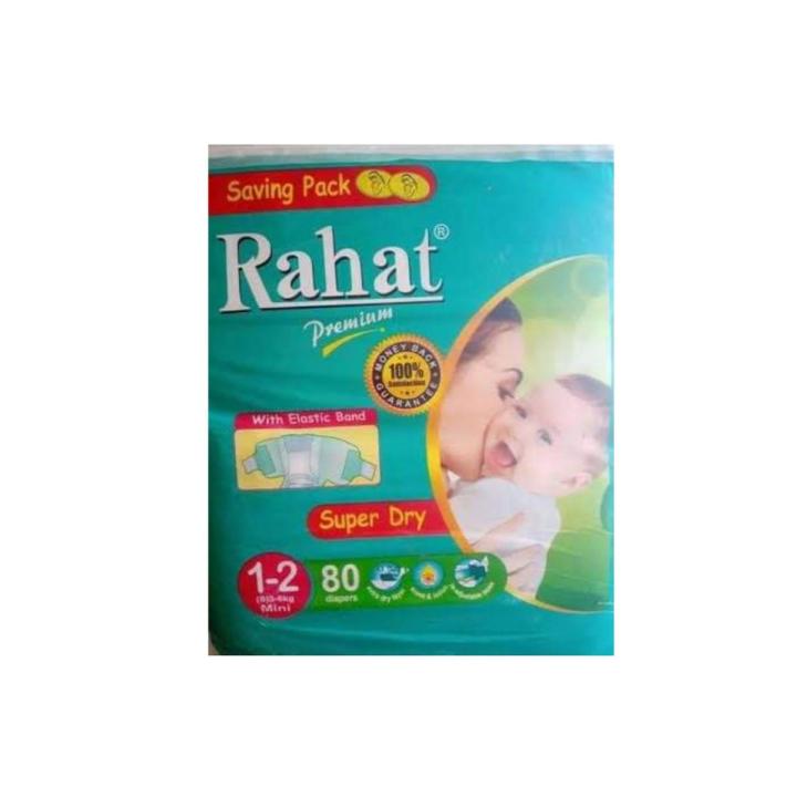 Rahat Diapers (S), Premium Quality Pack of 80, Super Dry Savings Pack ...