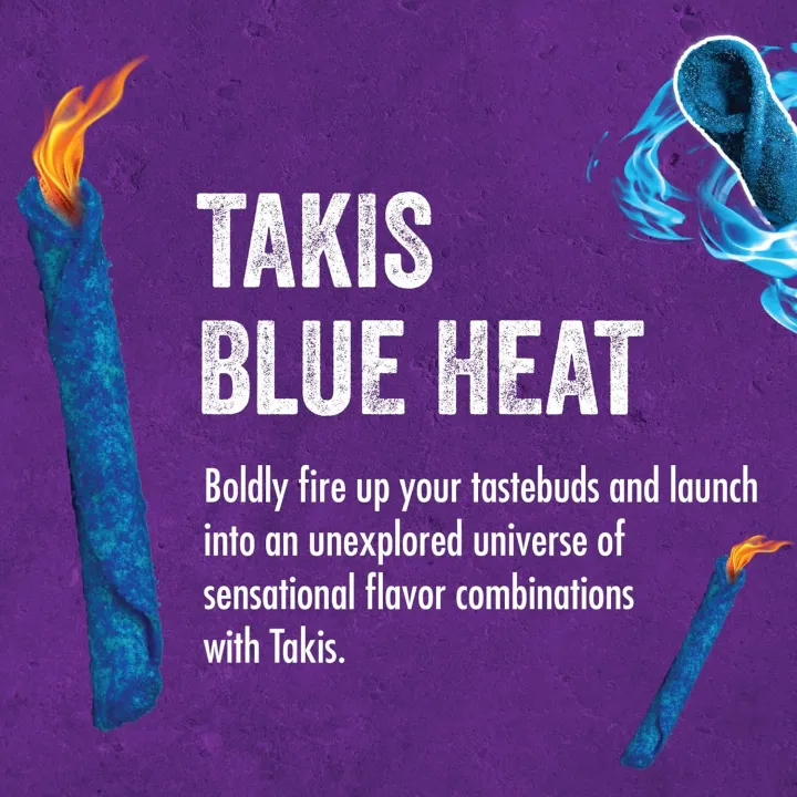 Takis Blue Heat Mini Rolled Tortilla Chips | Extreme Spicy Chili Flavor ...