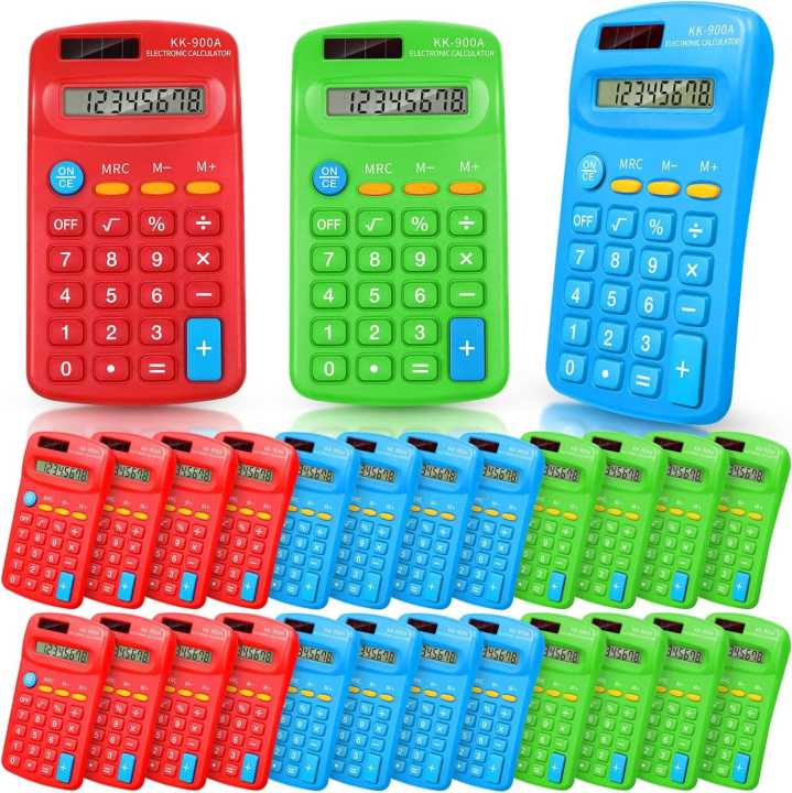 Mini Calculator for Kids or Pocket | 8 digits Display and Large size ...