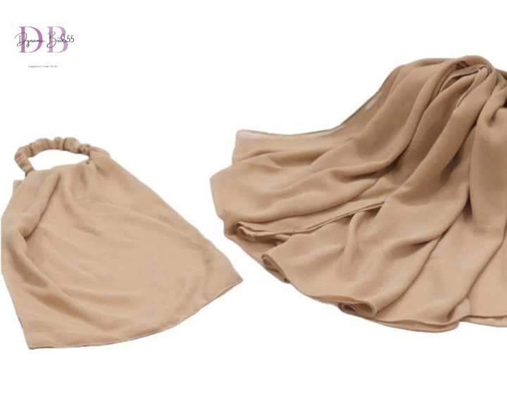 Luxury Chiffon Georgette Hijab with Matching Niqab | Fancy, Lightweight, Breathable, and Non ...