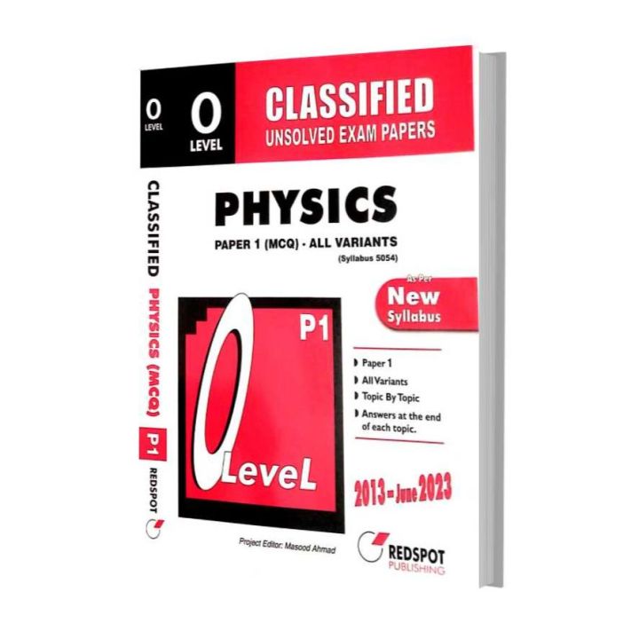 GCE O Level Classified Physics Paper 1 (Edition 2023) | Daraz.pk