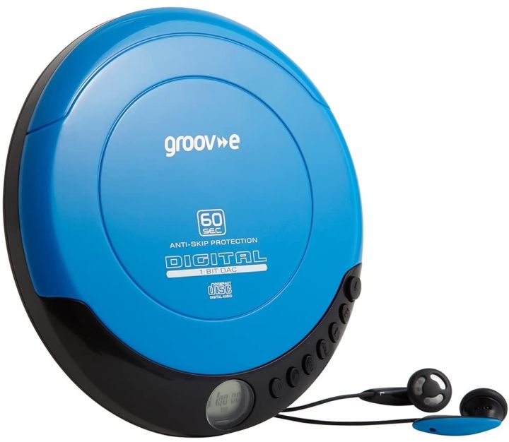 Groove Retro Personal CD Player Programmable Memory LCD Display Anti ...