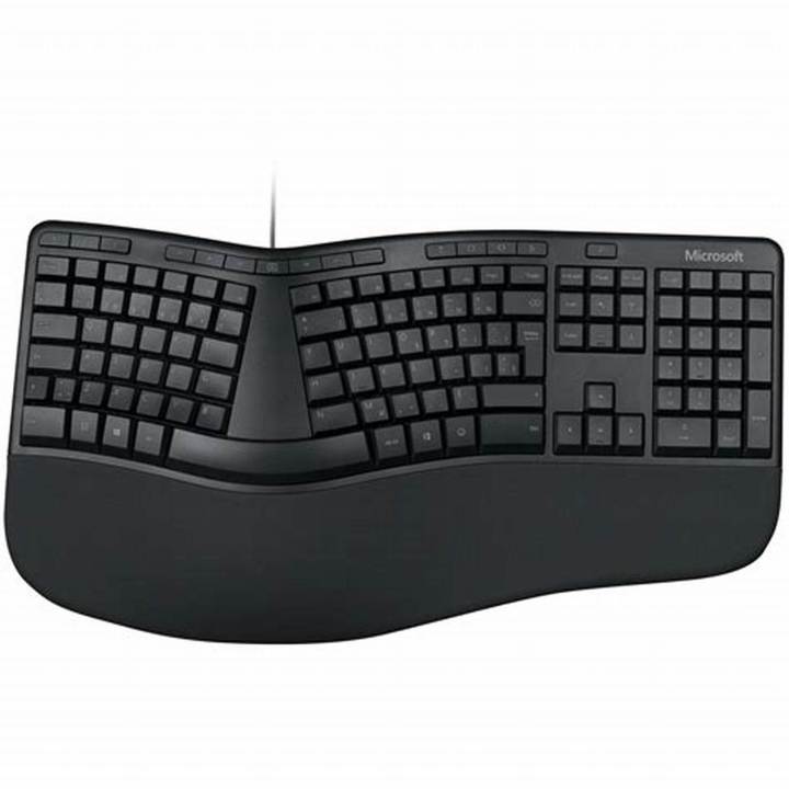 Natural Ergo Keyboard Split USB Keyboard with Cushioned Wrist, Palm ...