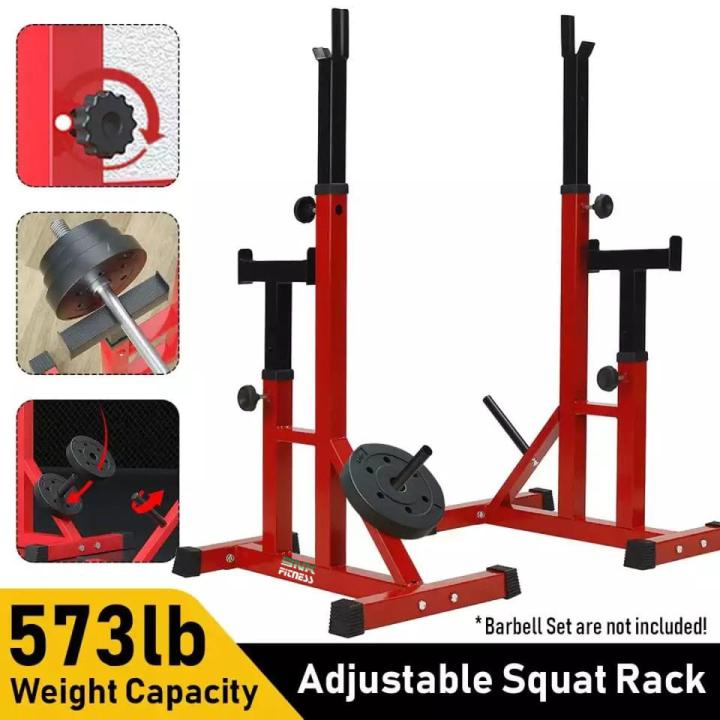 Heavy Duty Squat Rack Split Barbell Stand Adjustable Squat Body Frame ...