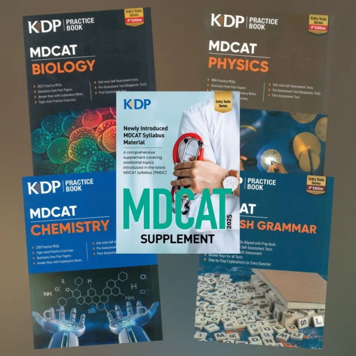 Set of 5 Kips MDCAT Practice books: Kips Practice MDCAT 4th Edition ...