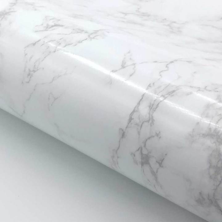 White Marble Paper Sticker 60cm x 2 Meter Marble Texture Design PVC ...