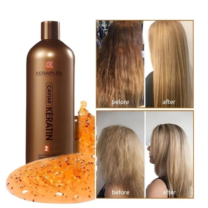 BK Keraplex Brazilian Caviar 2 keratin Therapy Hair Straightening ...