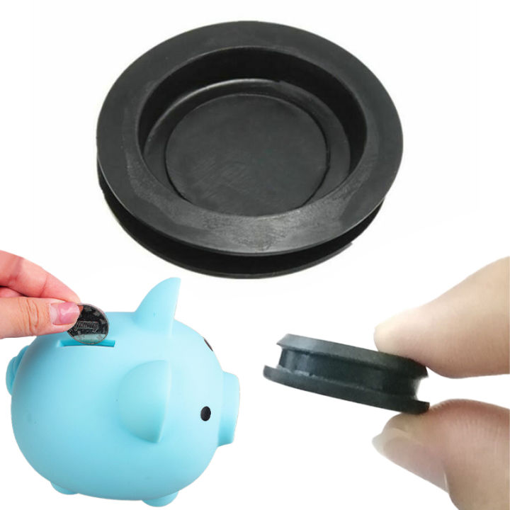 Room decoration 2/4pcs Black Plastic Money Boxes Stopper Cover Money ...