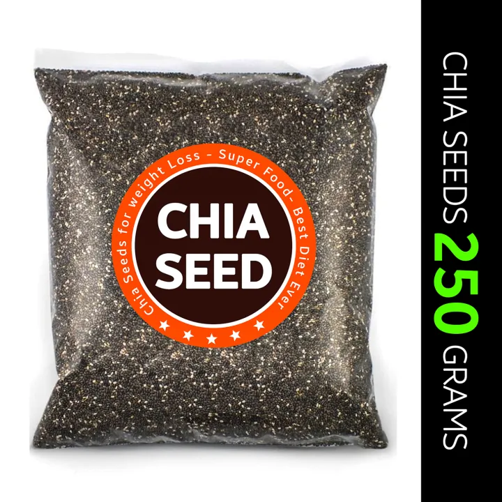 Chia Seeds (250 Gram) Organic For Effective Weight Loss Neat & Clean Imported Seed | Daraz.pk