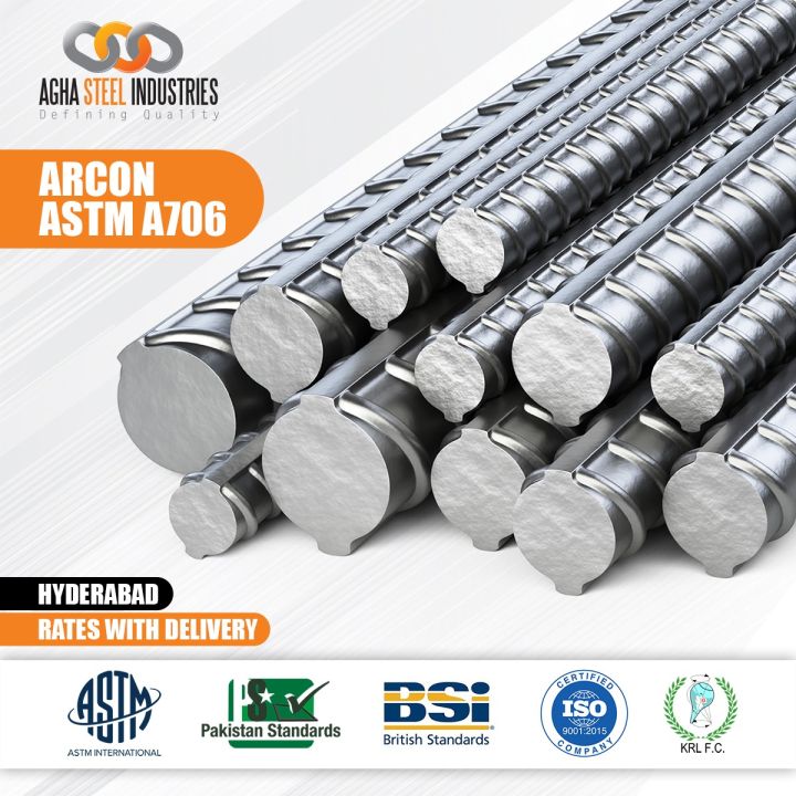 Agha Steel ASTM A706 10 MM Deform Rebar (HYD-Ex-Factory-Rates) | Daraz.pk
