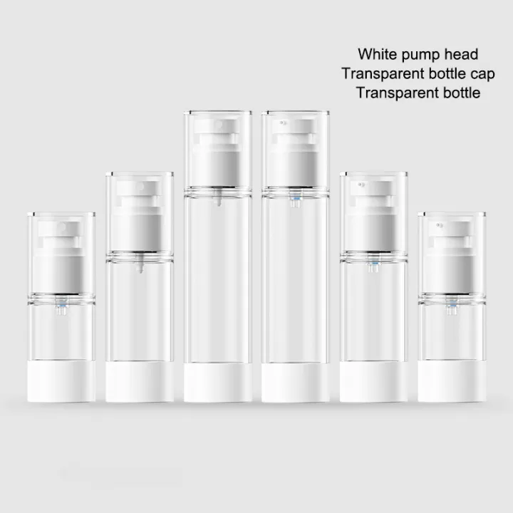 15/30/60ml AS Vacuum Clear Spray Dispenser Bottle Water Lotion Pressed ...