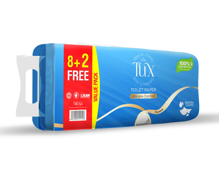 Tux Family Pack Tissue Rolls (Buy 8 get 2 Free) | Daraz.pk