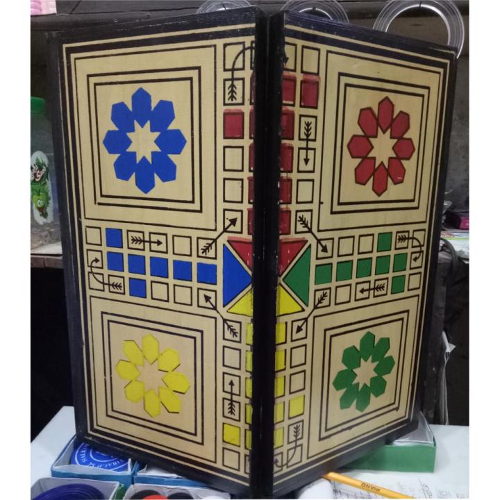 Folding Wooden ludo game board set, portable board games | Daraz.pk