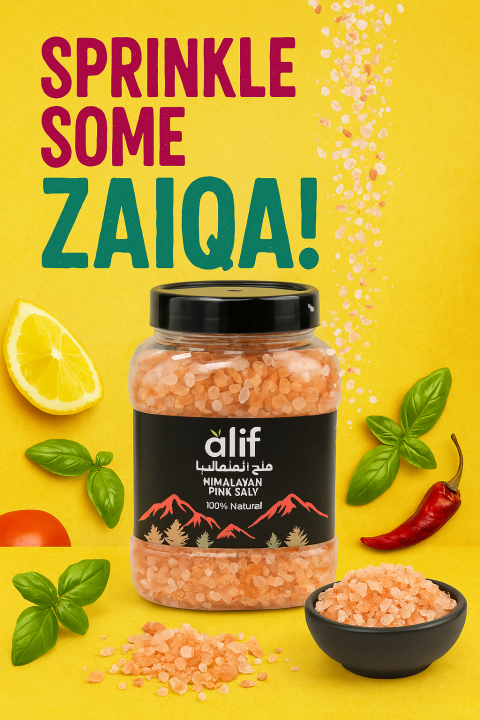Alif Himalayan pink salt jar coarse 800 gm | Daraz.pk
