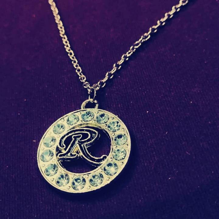 R Letter Pendant Locket Golden Plated Round Shape Alphabet | Daraz.pk