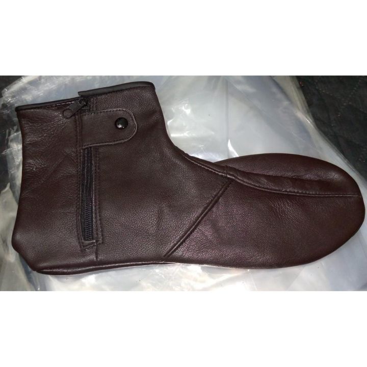 Mozay - 100% Genuine Leather Socks Warm Fabric inside for Cold Weather ...