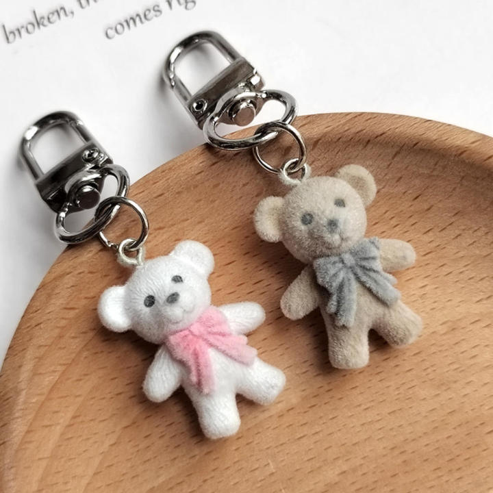 Fluffy Keychain Cute Cartoon Lovely Key Ring 3d Resin Doll Pendant for ...