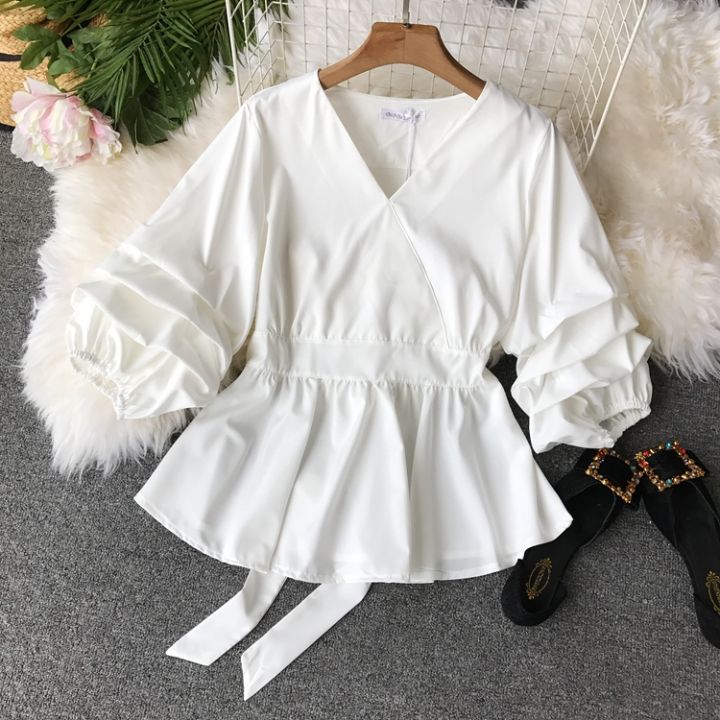 Neelum V Closet Archive Susie Ruffle Sleeve Kimono Waist Top | Daraz.pk