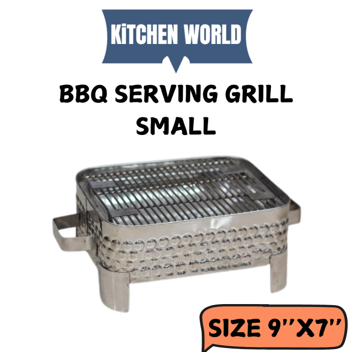 Bar-B-Q Serving Grill, BBQ grill stand Stainless Steel Small Size (9 ...